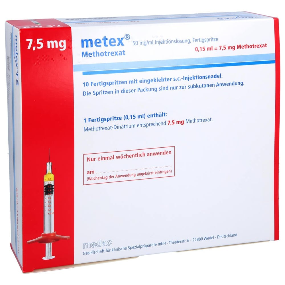 Metex 7,5 mg (50 mg/ml) Injektionslösung 10 Stück online bestellen