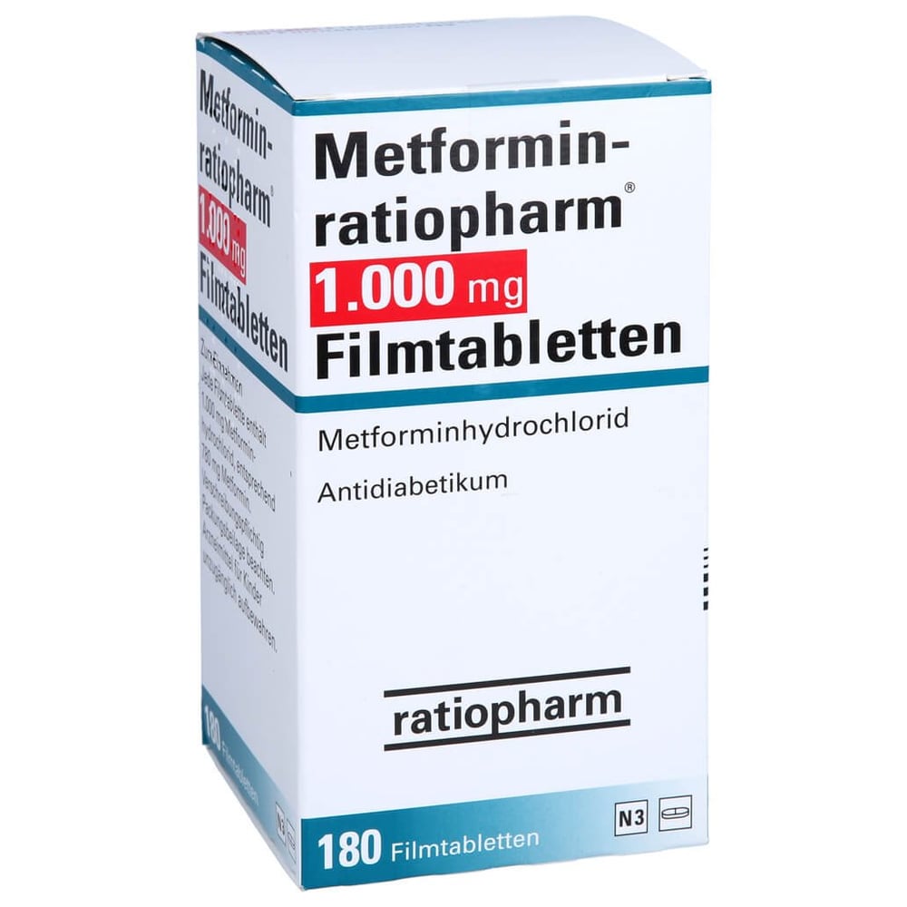 Metformin-ratiopharm 1000 mg 180 Stück online bestellen