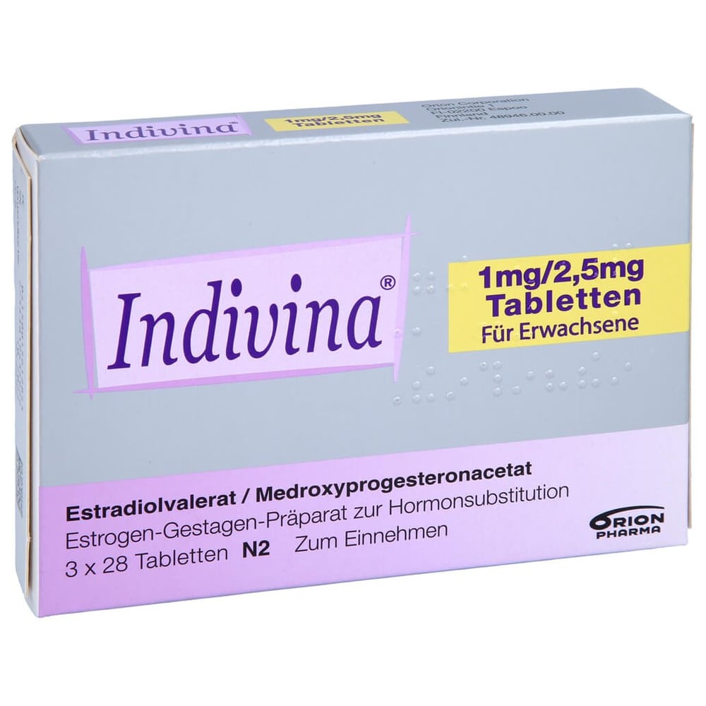 Indivina 1 mg/2,5 mg 3X28 Stück online bestellen