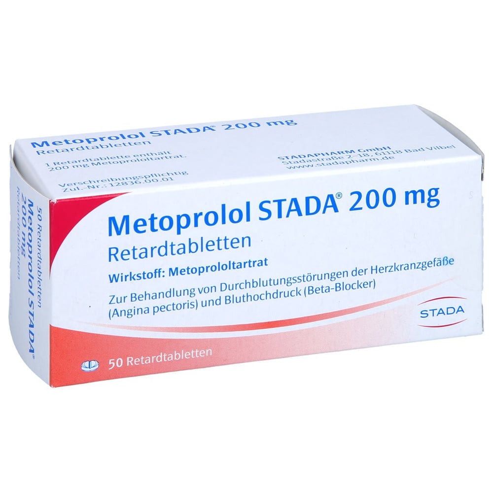 Metoprolol STADA 200 mg retard 50 Stück online bestellen