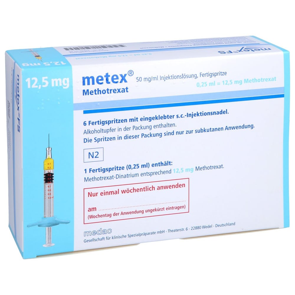 Metex 12,5 mg (50 mg/ml) Injektionslösung 6 Stück online bestellen