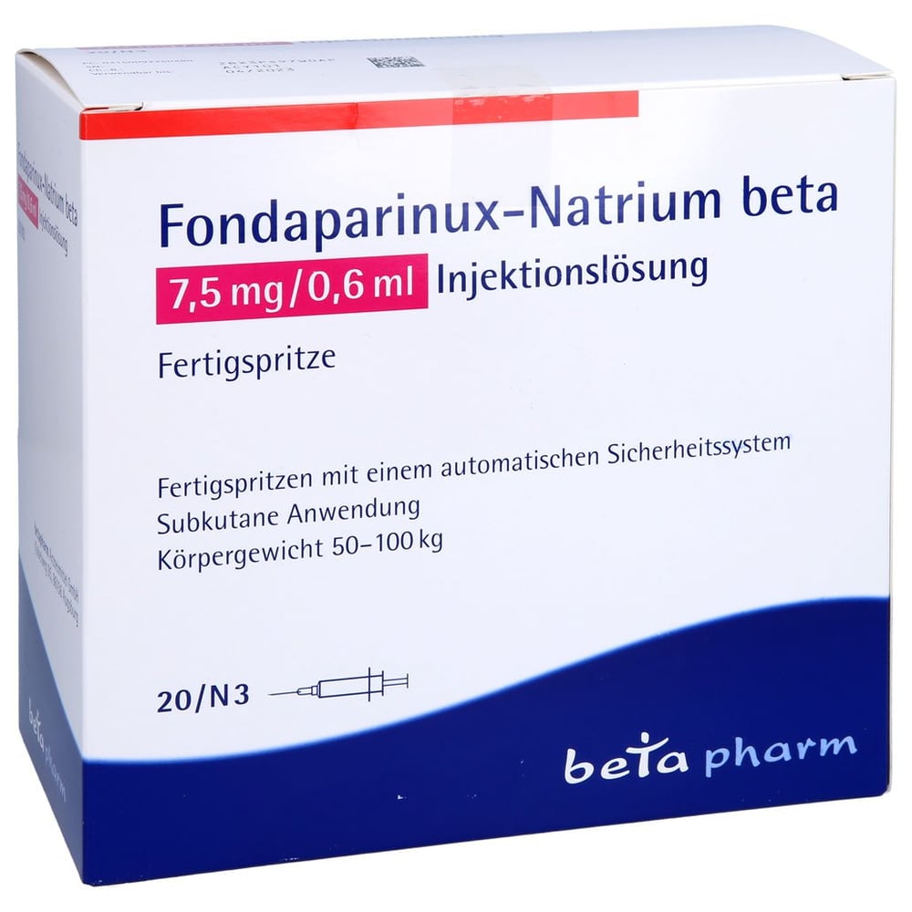 FONDAPARINUX-Natrium beta 7,5mg/0,6ml Inj.-L.F.-Sp 20 Stück online ...
