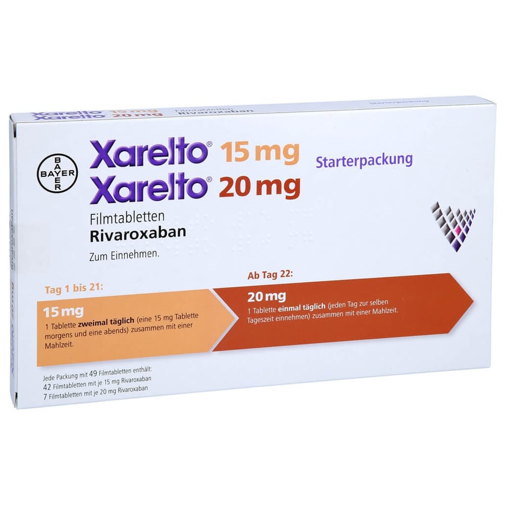 Xarelto 15 mg+20 mg Starterpackung 1 Päckchen online bestellen