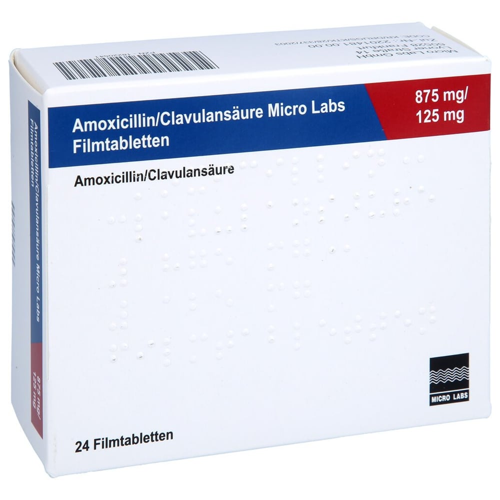 Amoxicillin/Clavulansäure Micro Labs 875 mg/125 mg 24 Stück online ...