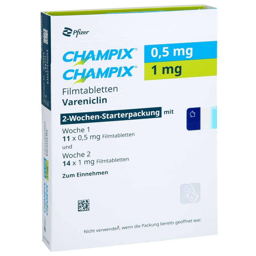 CHAMPIX 0,5mg/1mg Starterpackung 25 Stück online bestellen