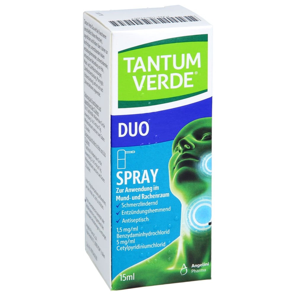 Tantum verde duo 1,5 mg/ml + 5 mg/ml zur Anwendung in der Mundhöhle 15 ...