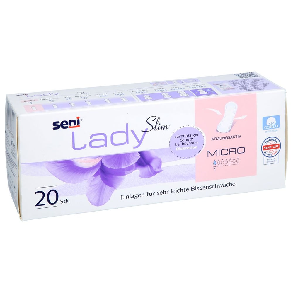 SENI Lady Slim Inkontinenzeinlage micro im kl.Kart 20 Stück online ...